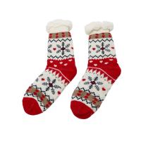 China Winter Fleece Lining Ladies Slipper Socks  Indoor  Fuzzy  Knitted for sale