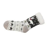 China White Cute Animal Knitted Home Socks Warm Sherpa Lining For Winter for sale