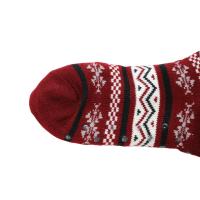 China red Indoor lining knit slipper socks christmas non slip socks women winter socks for sale