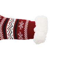 China red Indoor lining knit slipper socks christmas non slip socks women winter socks for sale