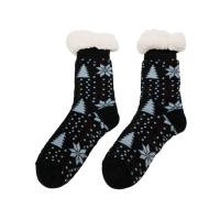 China ladies winter double layers home sock sherpa lined plush women christmas slipper socks for sale