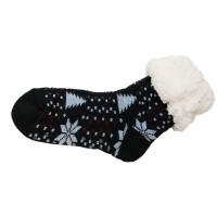 China ladies winter double layers home sock sherpa lined plush women christmas slipper socks for sale