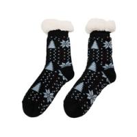 China ladies winter double layers home sock sherpa lined plush women christmas slipper socks for sale