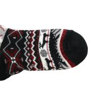 China Fuzzy Slipper Socks Warm Thick Heavy Fleece Lined Fluffy Christmas Stockings Winter Socks Women Snowflake Deer Knit for sale