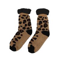 China women Sexy Leopard Print Socks ladies Street style Long Sock girls Cute thick fluffy antiskid slipper Socks for sale