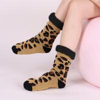 China women Sexy Leopard Print Socks ladies Street style Long Sock girls Cute thick fluffy antiskid slipper Socks for sale