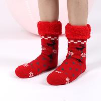China women comfortable soft socks antiskid breathable slipper socks with lovely milu deer thick fur lining china sock wholesale for sale