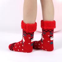 China Wholesale custom female winter warm fluffy socks non-slip skin-friendly slipper socks with christmas lovely christmas stocking for sale
