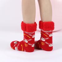 China ladies house indoor non skid socks sweat absorbed soft socks with cute cartton animal women winter thick fur socks for sale