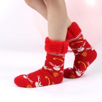 China ladies house indoor non skid socks sweat absorbed soft socks with cute cartton animal women winter thick fur socks for sale