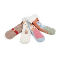 China female winter skin-friendly breathable mid length sherpa socks non-slip homes socks antiskid absorb sweat women fuzzy sock for sale