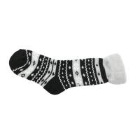 China 2 pairs Skidproof acrylic Warm Winter chunky Knitted slipper Socks for women anti slip socks for sale