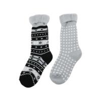 China 2 pairs Skidproof acrylic Warm Winter chunky Knitted slipper Socks for women anti slip socks for sale