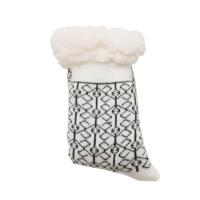 China Black White Skidproof Ladies Slipper Socks Anti Slip Casual  Knitted for sale