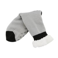 China Gray  Cashmere Knitted Fleece Slipper Socks Home Indoor Sweater Sherpa Slipper Socks for sale