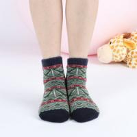 China 2021 new design female knitted skin-friendly socks non-slip soft green durable casual ankle socks for sale