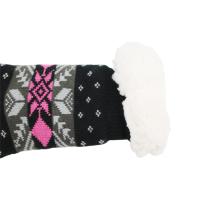 China Snowflake Knit Fuzzy Slipper Socks Warm Thick Heavy Fleece Lined Fluffy Slipper Socks for sale