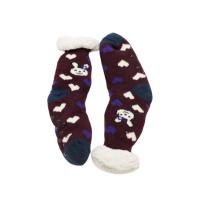 China 12 pairs winter cute rabbit Love women home slipper socks knitted warm fluffy children socks for sale