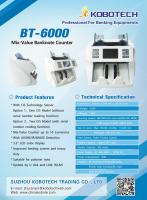 China Kobotech BT-6000 Mix-Value Banknote Counter (ECB 100%) Money Note Currency Counting Machine for sale