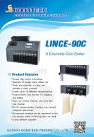 China KOBOTECH LINCE-90C 9 Channels Value Coin Sorter Counter counting sorting machine(ECB 100%) for sale