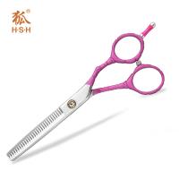 China Slim Colourful Professional Hair Thinning Shears Pink Painted High Precision for sale