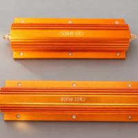 China Power Type High Power Resistors Anodized Treatment Gold Filled Aluminium Housed Resistor for sale