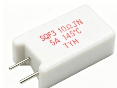 China 3W Thermal Fuse Resistor Flameproof Cement Wire Wound Resistor 0.1Ω-50KΩ for sale