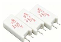 China 3W Thermal Fuse Resistor Flameproof Cement Wire Wound Resistor 0.1Ω-50KΩ for sale