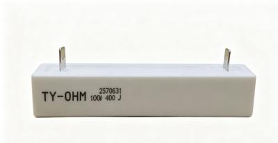 China 100W Faston Terminal Power Resistor Industrial Grade  Flameproof Cement Resistor with High Insulation for sale