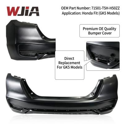 China 71501-T5H-H50ZZ Car Rear Bumper Cover For 2014-2020 Honda Civic Fit GK5 Unpainted Primed Tail Bumper Face OE Replacement for sale