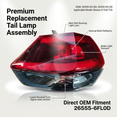China 26555-6FL0D 26550-6FL0D Tail Lamp Out Light For Nissan X-TRAIL T32 2017-(USA white) for sale