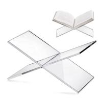 China Modern Stylish Acrylic Holder Display with 8+8mm Thickness and 28 x 15 cm Size for Books and Magazines for sale