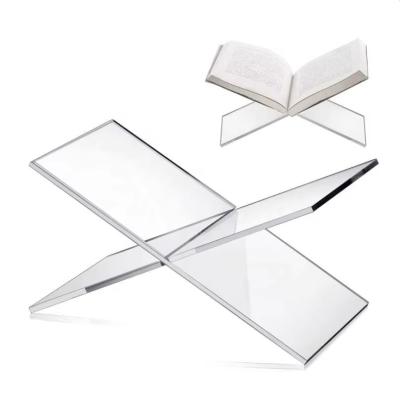 China Modern Stylish Acrylic Holder Display with 8+8mm Thickness and 28 x 15 cm Size for Books and Magazines for sale