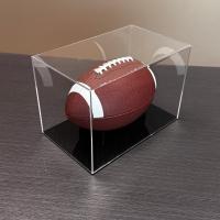 China Football Rugby Collectibles Acrylic Display Box with Clear Dustproof Cover and Custom Logo 30x17.6x20CM Size for sale