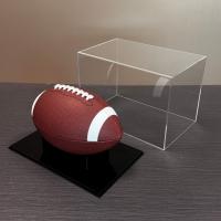 China Football Rugby Collectibles Acrylic Display Box with Clear Dustproof Cover and Custom Logo 30x17.6x20CM Size for sale
