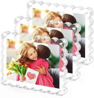 China Freestanding Desktop Display Magnetic Photo Frame with UV-Resistant Acrylic and Dual-Sided Viewing for sale