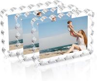 China Freestanding Desktop Display Magnetic Photo Frame with UV-Resistant Acrylic and Dual-Sided Viewing for sale