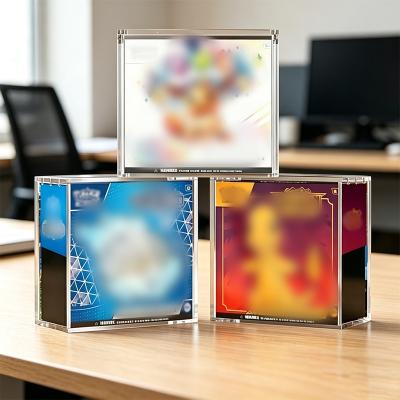 China Clear Acrylic Booster Box Display With Magnetic Lid 19.1x9.1x16.9CM Trading Cards for sale