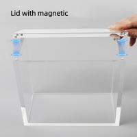 China Clear Acrylic Booster Box Display With Magnetic Lid 19.1x9.1x16.9CM Trading Cards for sale