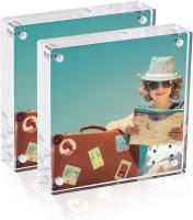 China Clear Acrylic Photo Frame with Double Sided Display and Free tanding Design for Desktop Pictures for sale