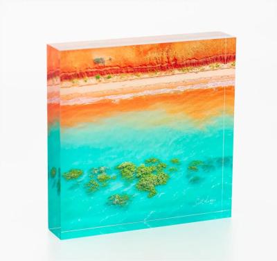 China Custom Solid Acrylic Block With UV Printing And Clear  For Display Stands for sale