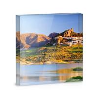 China Custom Acrylic Block With Clear UV Printing And Durable For Modern Stylish Display for sale