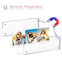 China Acrylic Photo Frame with Magnetic Closure 2x6 Double-Sided Display for sale