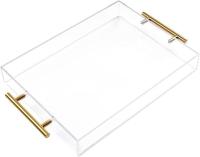 China Spill Proof Acrylic Display Tray Modern Stylish Decorative Organizer for Coffee Table for sale