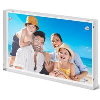 China 4x6 Inch Acrylic Photo Frame with Double-Sided Display and Magnetic Closure for Desktop for sale