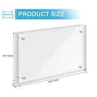China 4x6 Inch Acrylic Photo Frame with Double-Sided Display and Magnetic Closure for Desktop for sale