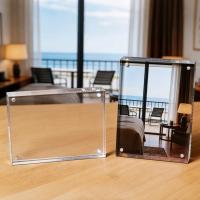 China 4x6 Inch Acrylic Photo Frame with Double-Sided Display and Magnetic Closure for Desktop for sale