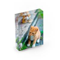 China UV Printing Solid Acrylic Block With Fine Polished Edges Acrylic Logo Block for sale