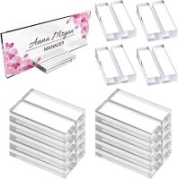 China UV Printed Transparent Acrylic Place Card Holders For Wedding And Office Use for sale