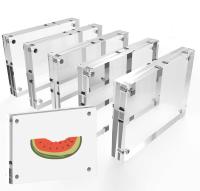 China Clear Transparent 5x7 Acrylic Photo Frame Magnetic Closure For Secure Display for sale
